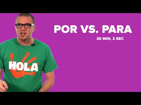 Por Vs Para Spanish Class Activities