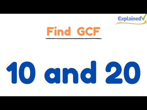 How to Find the Greatest Common Factor for 10 and 20