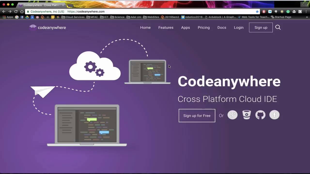 How to create a Codeanywhere account
