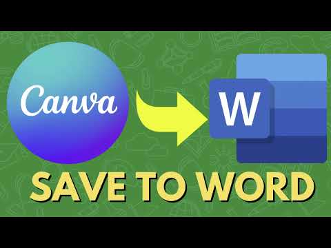 Save a Canva Design To a Word Document