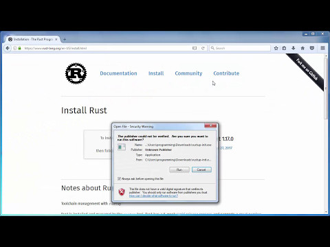 How to Download and Install Rust programming language on Windows