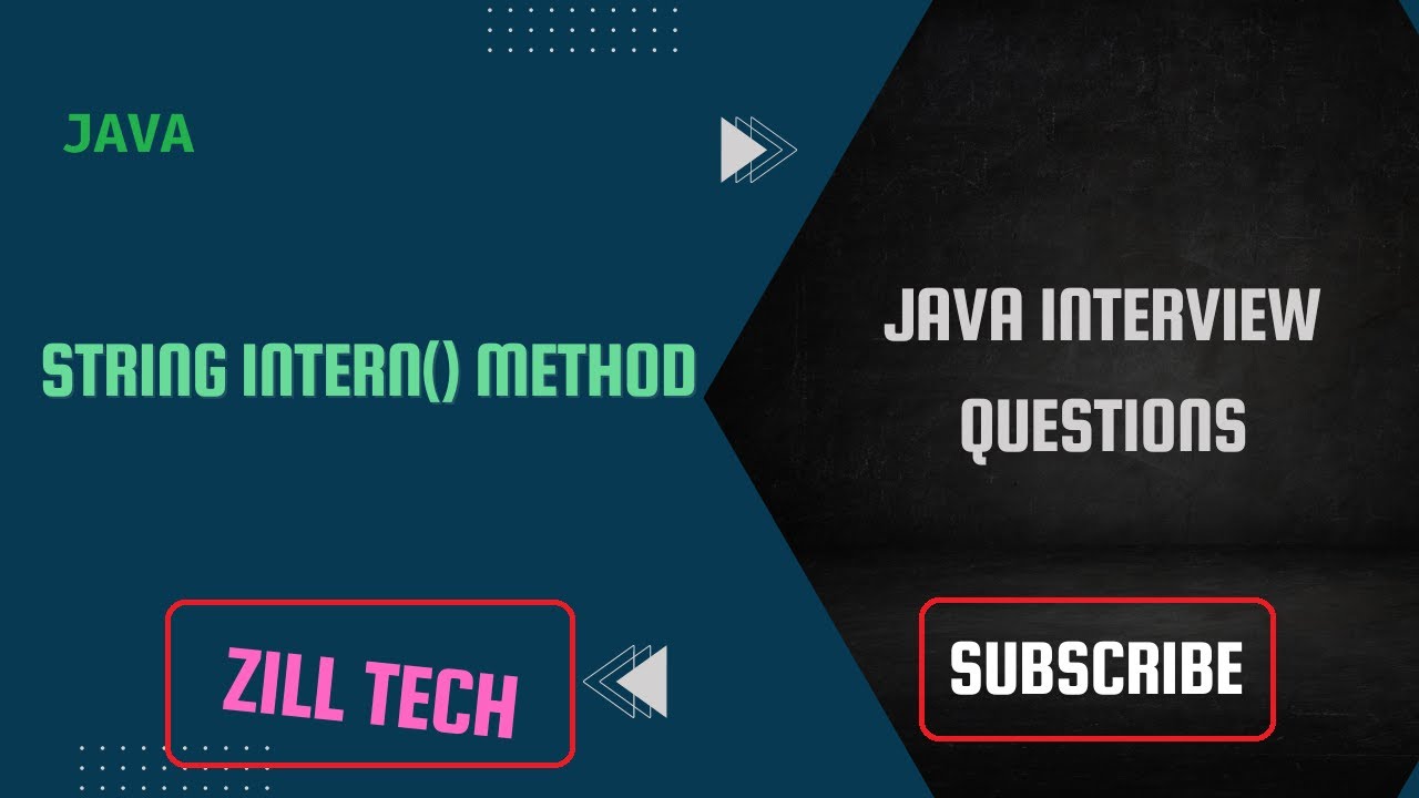3) String  intern() method