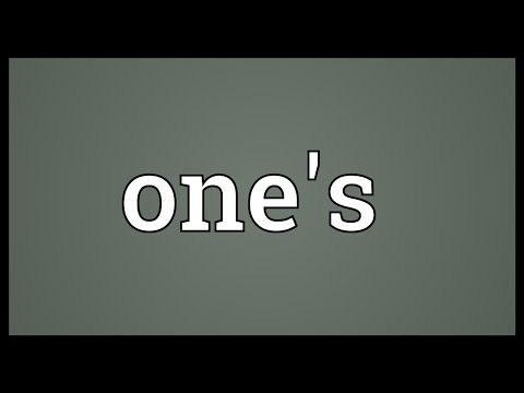 One's Meaning