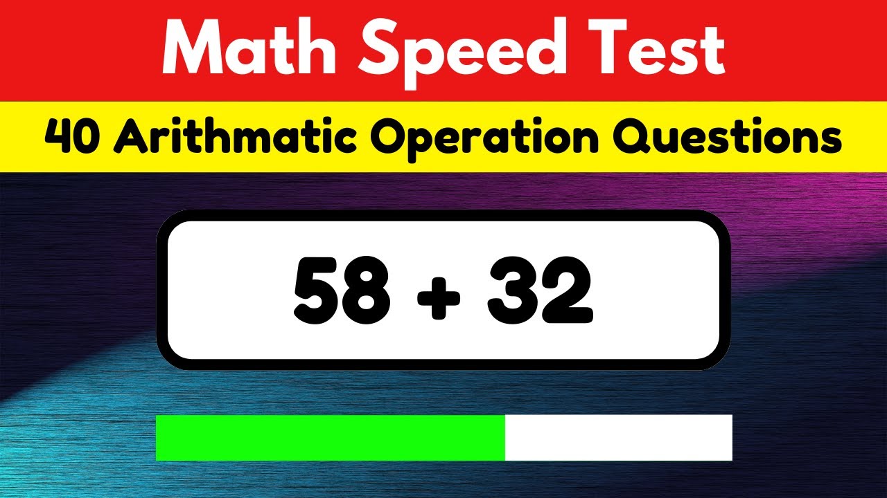 Math Speed Test | Human Calculator Challenge