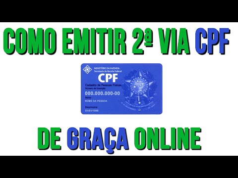 COMO EMITIR 2ª VIA DO SEU CPF ONLINE GRATIS