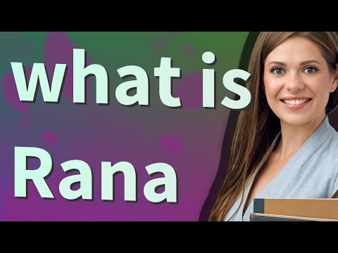 Rana | meaning of Rana