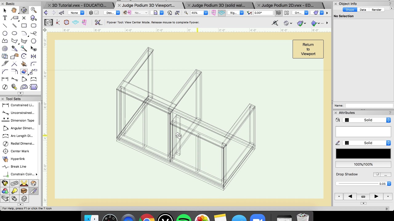 Vectorworks 2019 3D Drafting Example