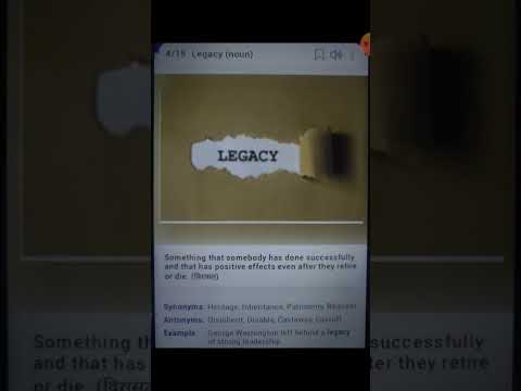 Synonyms of LEGACY ll IELTS vocabulary