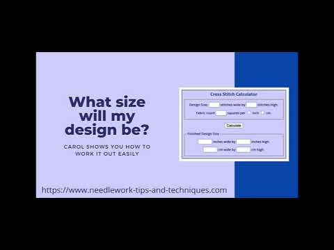 Cross stitch size calculator - what size fabric do I need to stitch on?