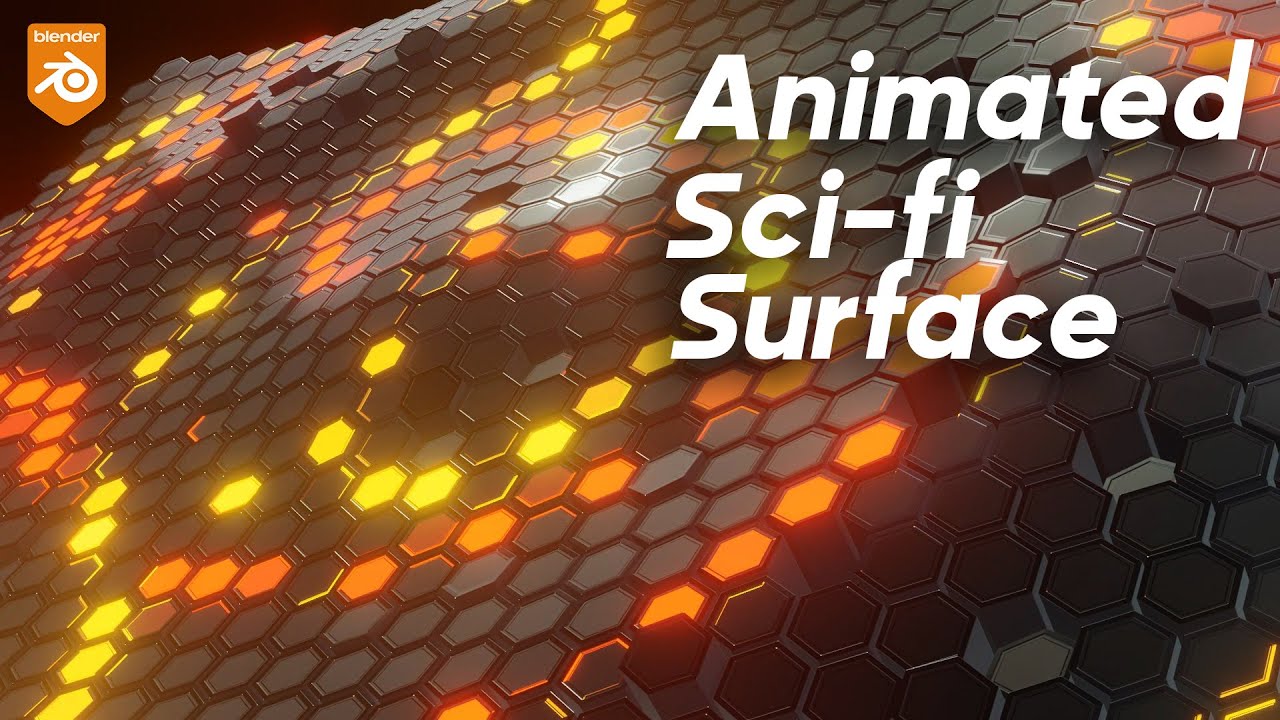 Animated Sci-fi surface in Blender (without using animation nodes!)