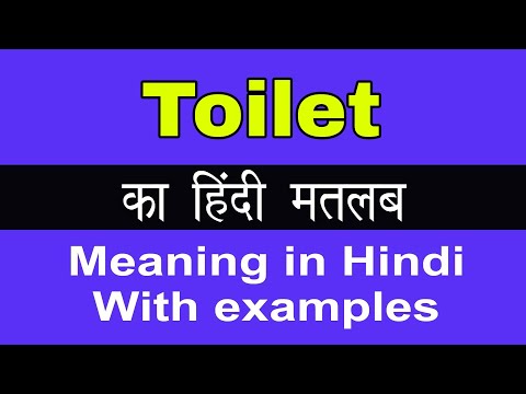 Toilet Meaning in Hindi/Toilet का अर्थ या मतलब क्या होता है