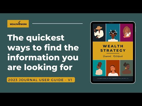 WEALTH STRATEGY JOURNAL NOTEBOOK | NAVIGATION GUIDE | 👩🏾🦱📗✨