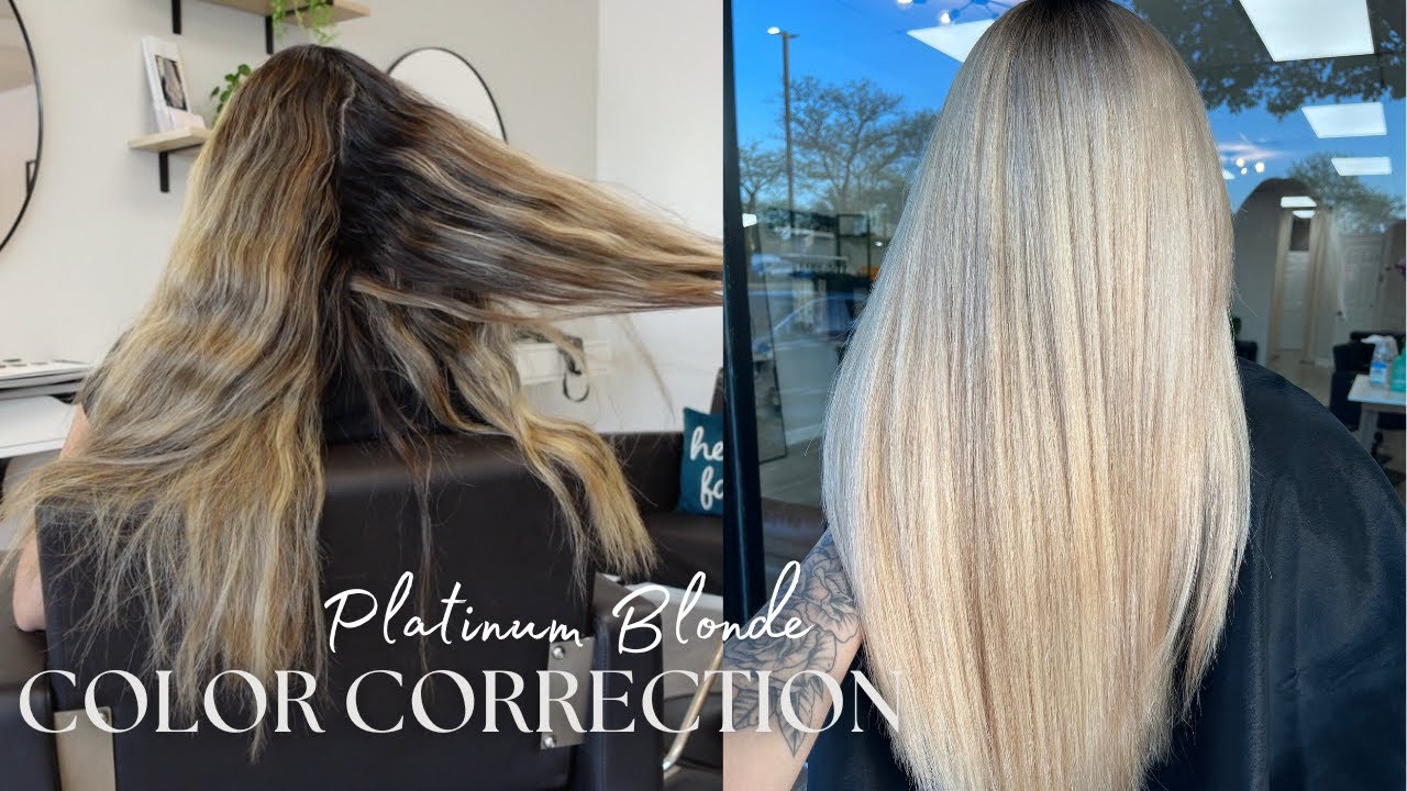 7 HOUR COLOR CORRECTION! DIMENSIONAL BLONDE TO PLATINUM BLONDE