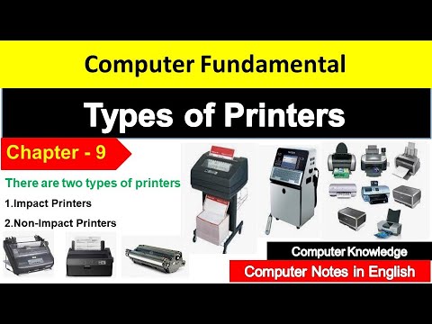 Printer And Its Types in English | Impact Printer And Non-Impact Printer, Types of Printer | Printer