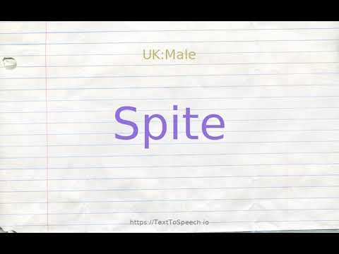 How to pronounce spite