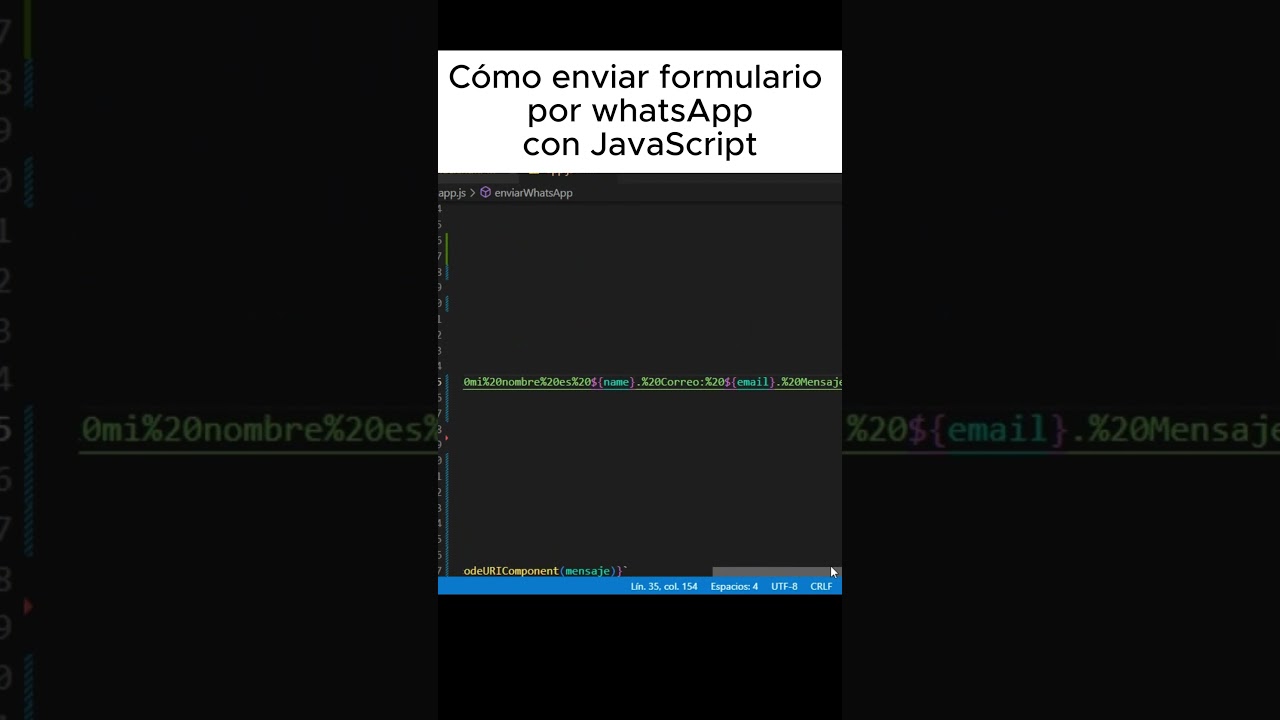 Cómo enviar formulario por WhatsApp con Javascript?  #desarrolloweb  #javascript #programacion