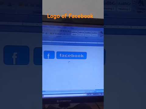 Facebook logo In ms word #logo #format#study #youtube