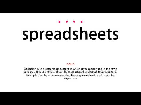 How to pronounce spreadsheets - Vocab Today