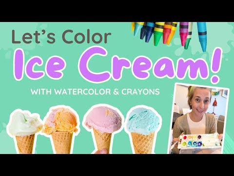 Color Ice Cream with me!๐ฆ๐ Crayola Watercolor and Jumbo Crayons
