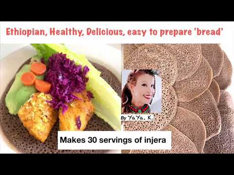 How to Make Ethiopian Injera- Teff Flour, Easiest Way Ever!!!!, in English, Amazing Tangy Flavor.