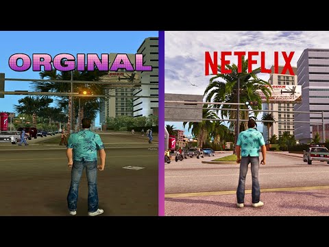 NETFLIX GTA VICE CITY VS ORIGINAL PC ( DIRECT COMPARISON)
