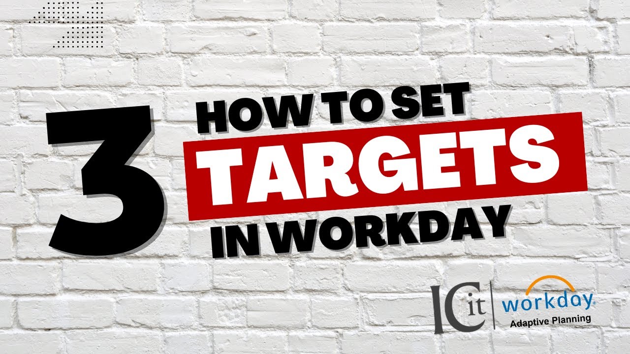 How To Set Targets In Workday Adaptive Planning