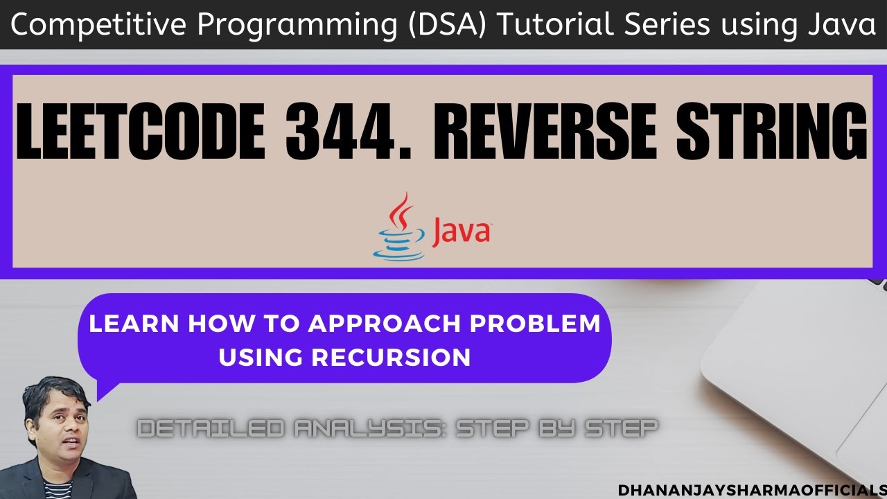 Leetcode 344. Reverse String | DSA Using Java | Recursion Playlist using Java