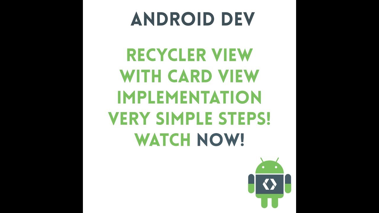Simple Recycler View With CardView Implementation In Android Using Java