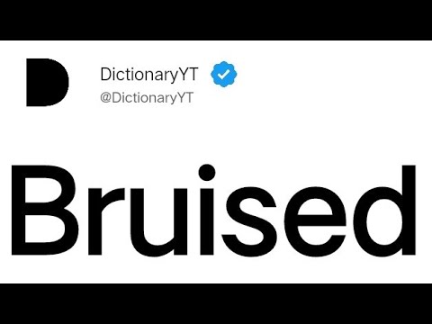 Bruised Meaning in English