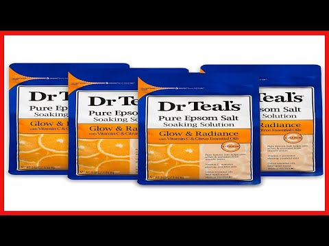 Dr Teal's Pure Epsom Salt Soak, Glow & Radiance with Vitamin C & Citrus Essential Oils, 3 lbs