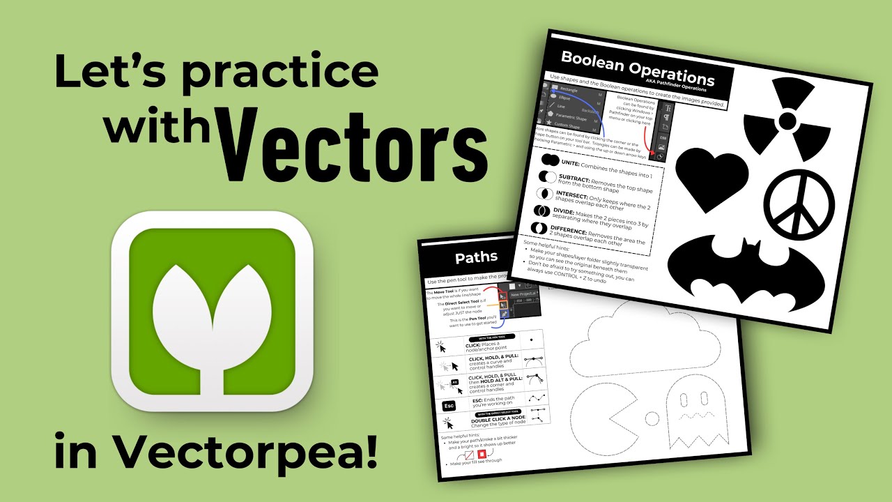 How to complete the vector practice sheets in Vectorpea
