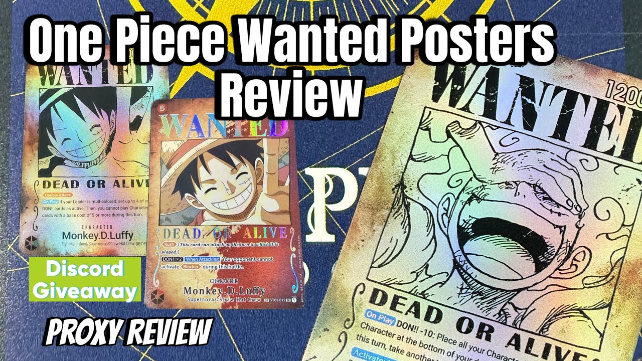 One Piece Card Game Wanted Posters Review | Proxy Reviews