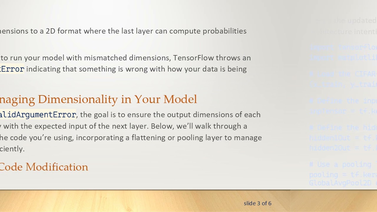 Solving InvalidArgumentError in TensorFlow