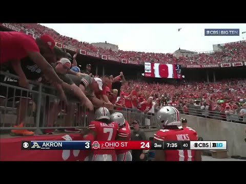 Lathan Ransom Fumble Recovery Touchdown vs. Akron | Ohio State Football