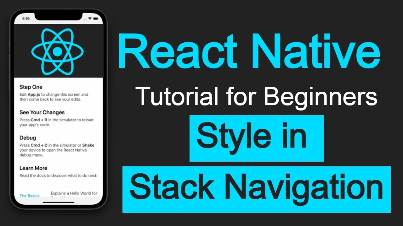 React Native tutorial #40  Style in Stack Navigation | React Navigation version 6