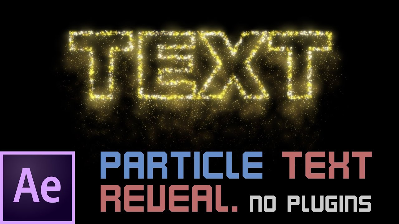Emit Particles from Text After Effects Tutorial. No Plugins