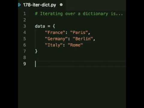 Iterating over a dictionary in Pythnon is iterating over its keys.