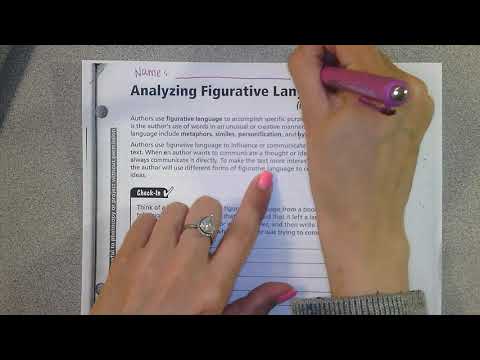Analyzing Figurative Language Worksheet
