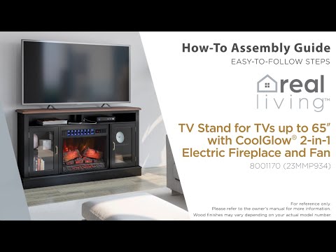 Real Living™ TV Stand with Electric Fireplace and Fan - How-To Assembly Guide
