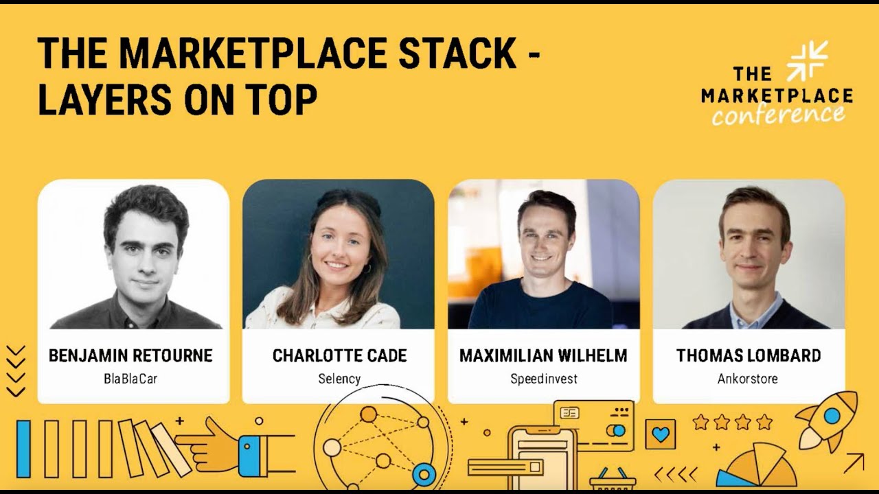 The Marketplace Stack - Layers on top: BlaBlaCar, Selency, Ankorstore, Speedinvest