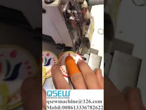 QS-737N High speed 3 thread narrow edge overlock industrial sewing machine logo making machine
