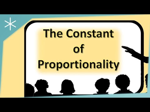 Identify the Constant of Proportionality
