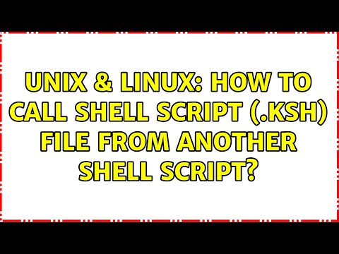 Unix & Linux: How to call shell script (.ksh) file from another shell script?