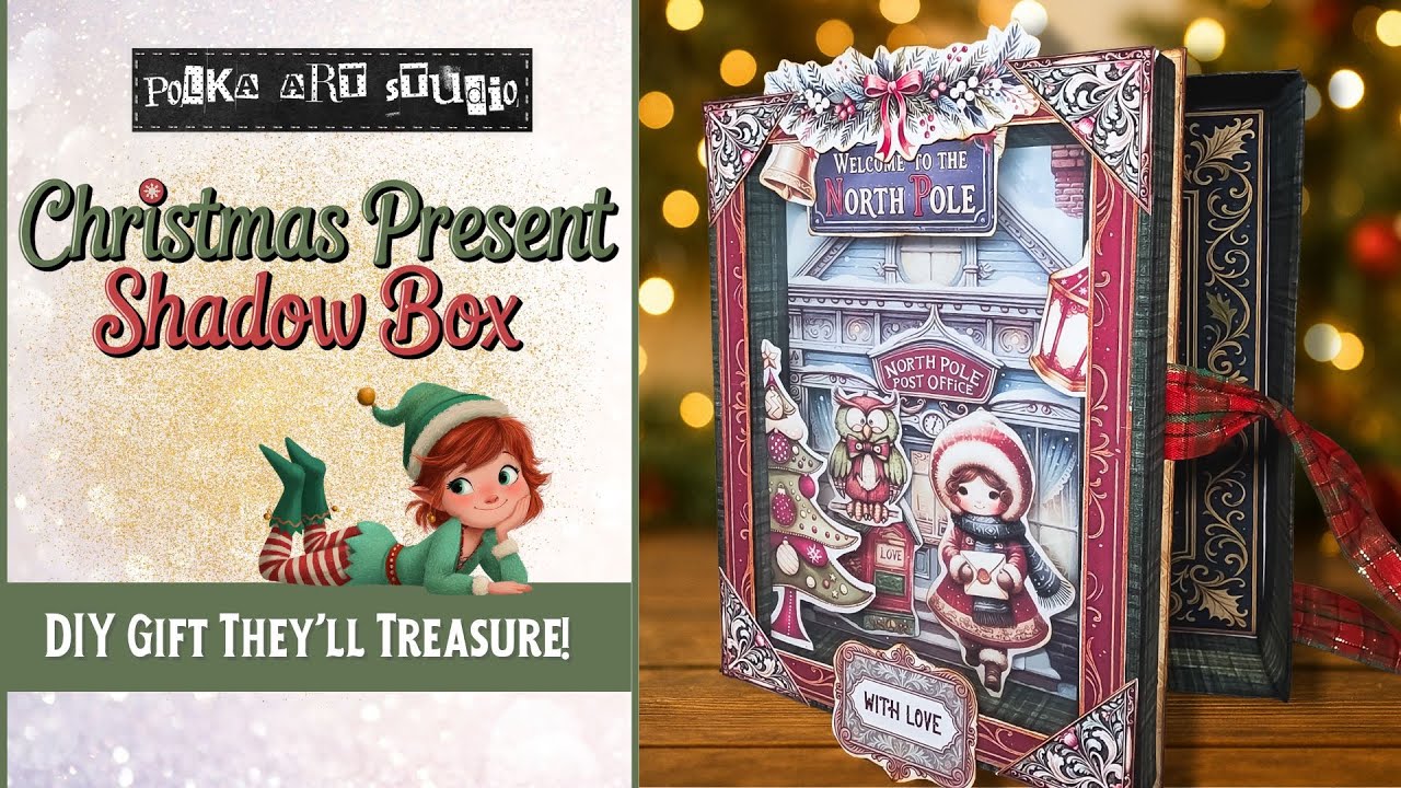 Christmas Present Shadow Box | Easy DIY Gift Box Tutorial with Interchangeable Scenes