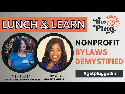 The Nonprofit Plug: Lunch and Learn - Nonprofit Bylaws Demystified