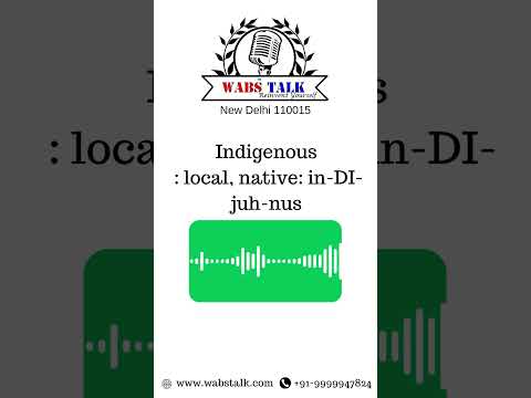 How to Pronounce Indigenous?