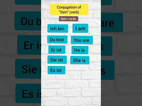 Conjugation of 'Sein' Verb #german #verbs #ytshorts @germanlearnlanguage