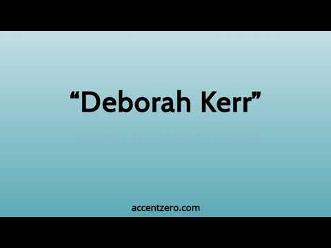 Pronounce "Deborah Kerr" - South Korean accent vs. native U.S.