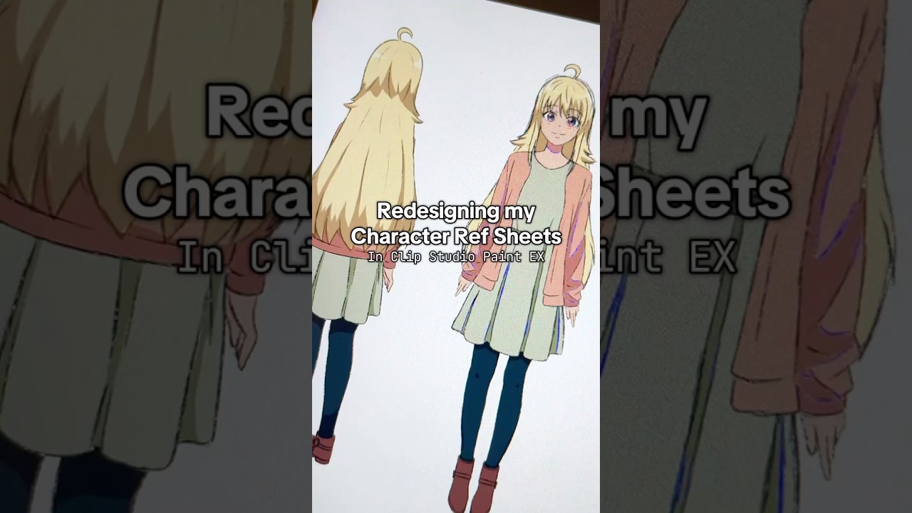 How I Make Character Reference Sheets for My Anime OC 🎨📄 #shorts