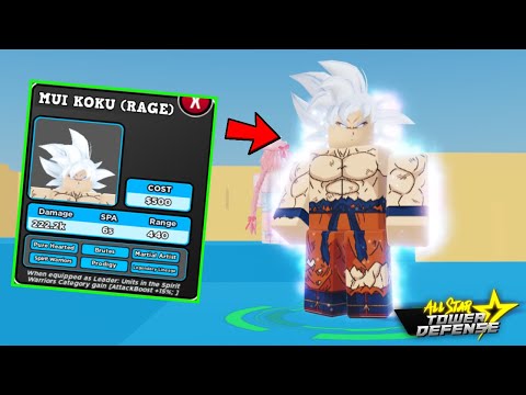 [350K CODE UNIT]✨NEW 8 STAR MUI GOKU SHOWCASE (MUI KOKU RAGE) ALL STAR TOWER DEFENSE FAN MADE